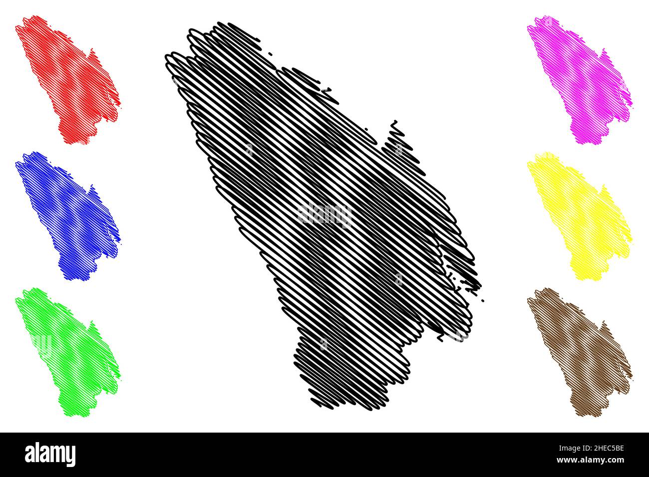 Una district (Himachal Pradesh State, Republic of India) map vector ...