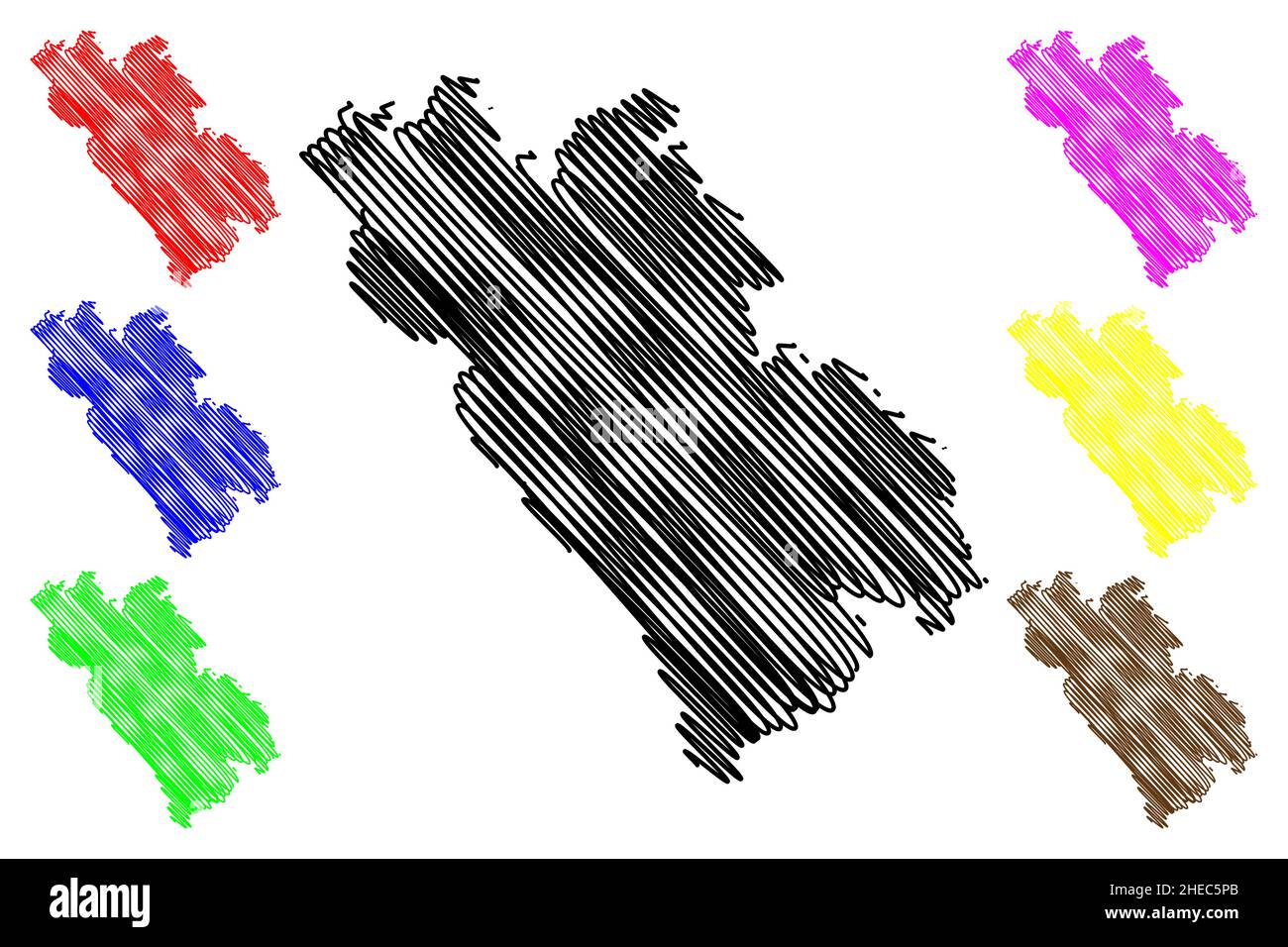 Unnao district (Uttar Pradesh State, Republic of India) map vector ...