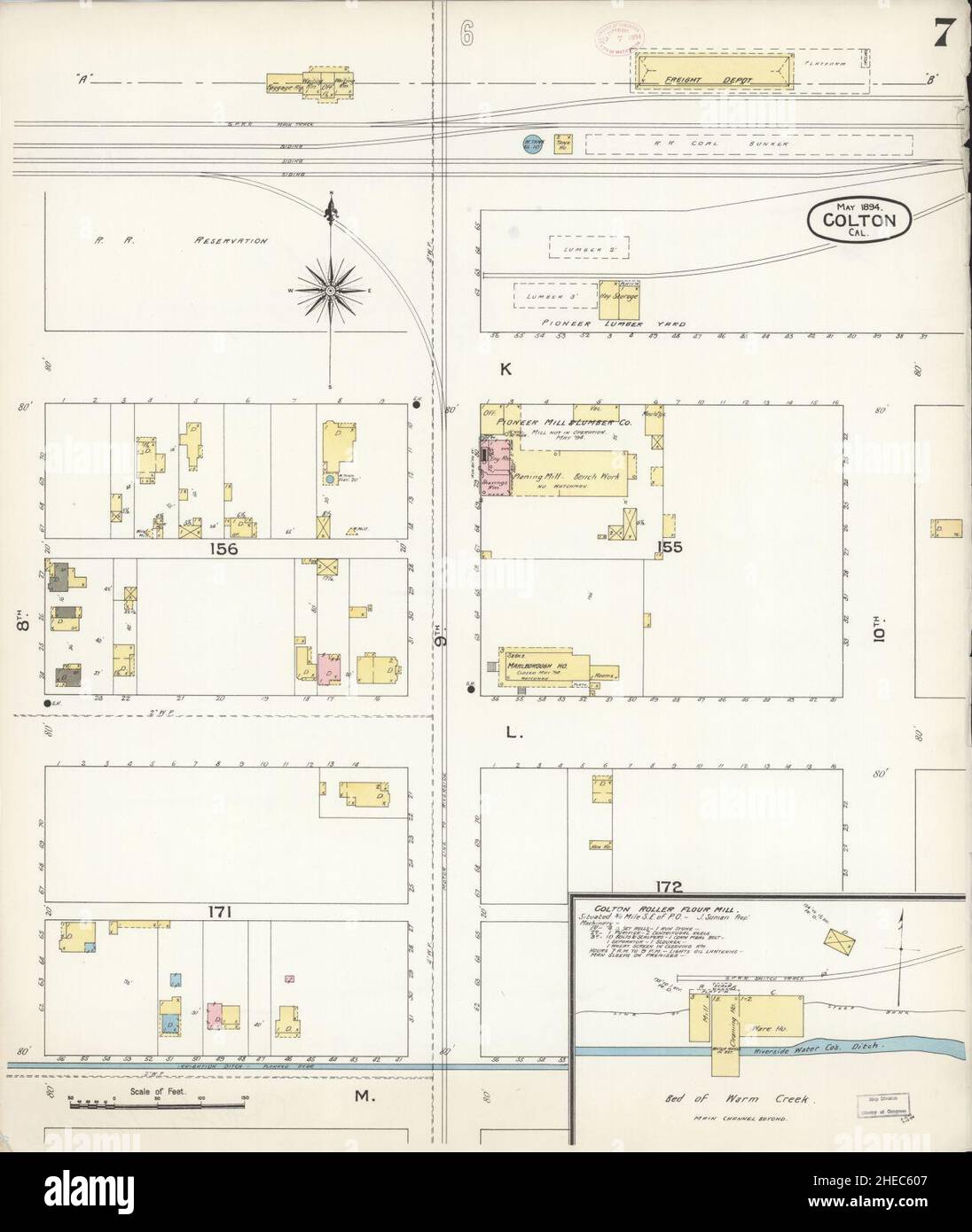 Sanborn Fire Insurance Map from Colton, San Bernardino County ...