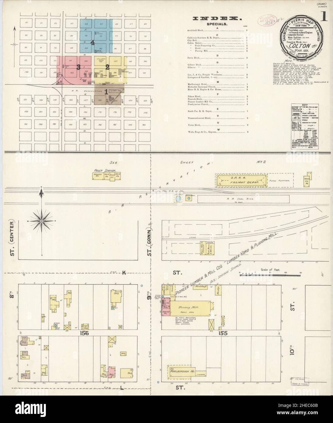 Sanborn Fire Insurance Map from Colton, San Bernardino County ...