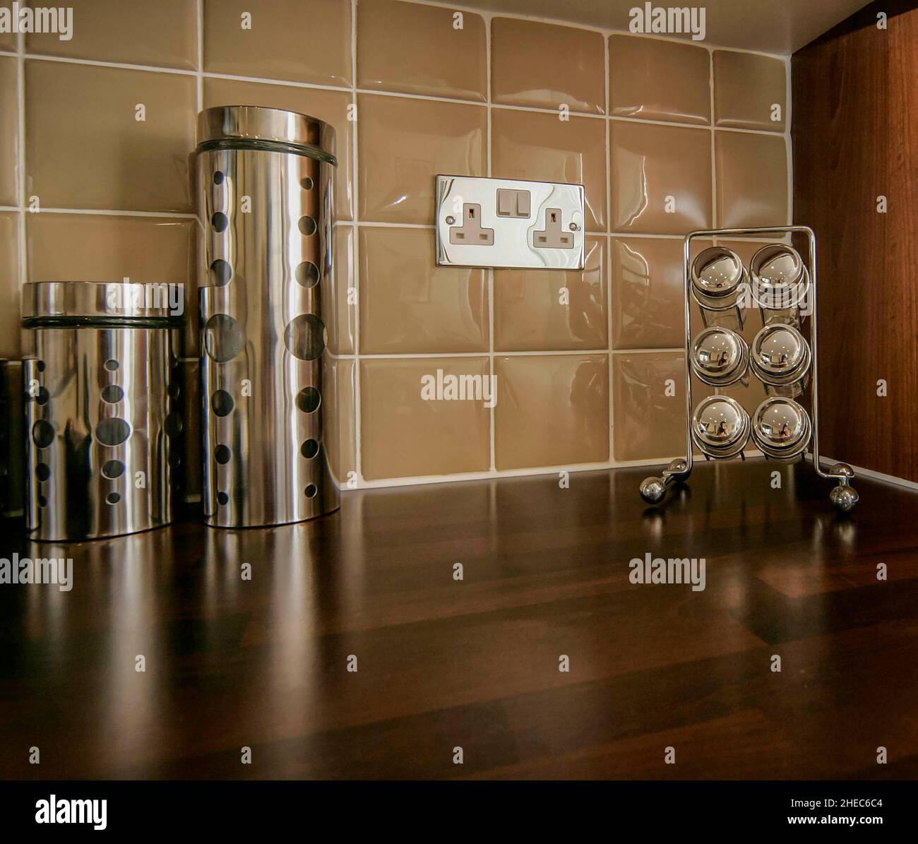 Stainless steel spice containers hi-res stock photography and images ...