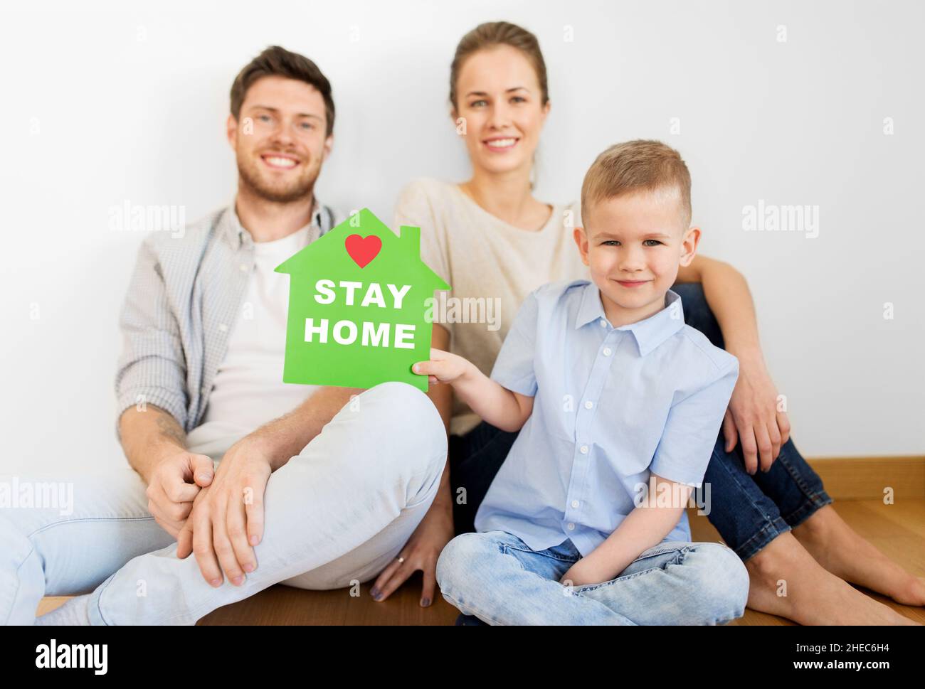 happy family staying at home during quarantine Stock Photo - Alamy