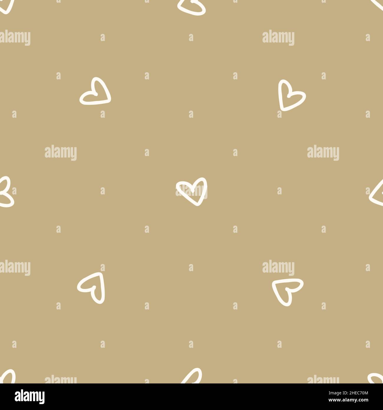 Gender neutral love heart seamless vector background. Simple whimsical ...