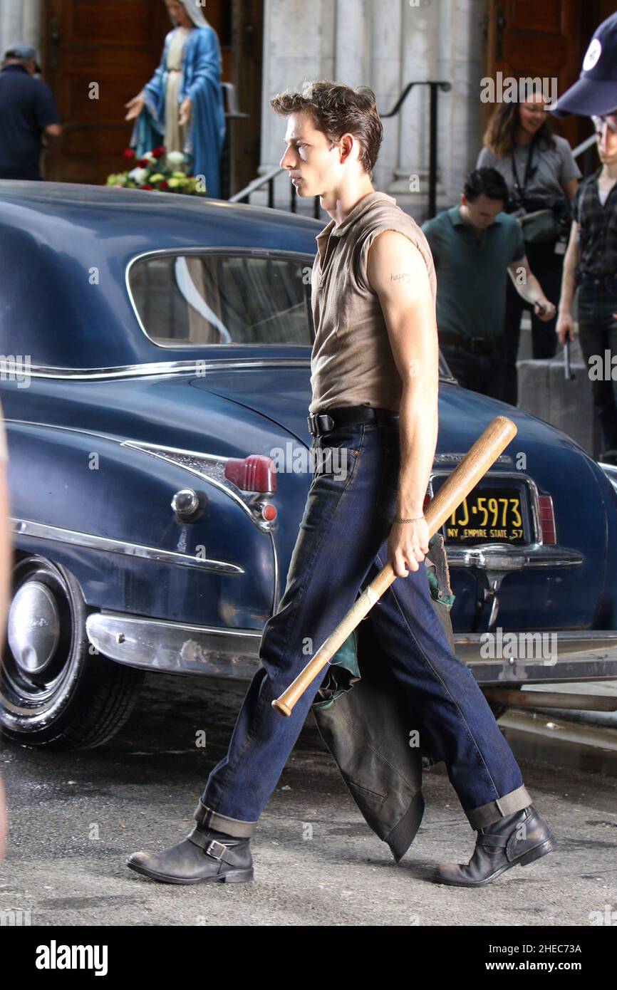 New York - NY - 20190724 Steven Spielberg directs the "Jets" scene of West Side Storywith Ansel ...