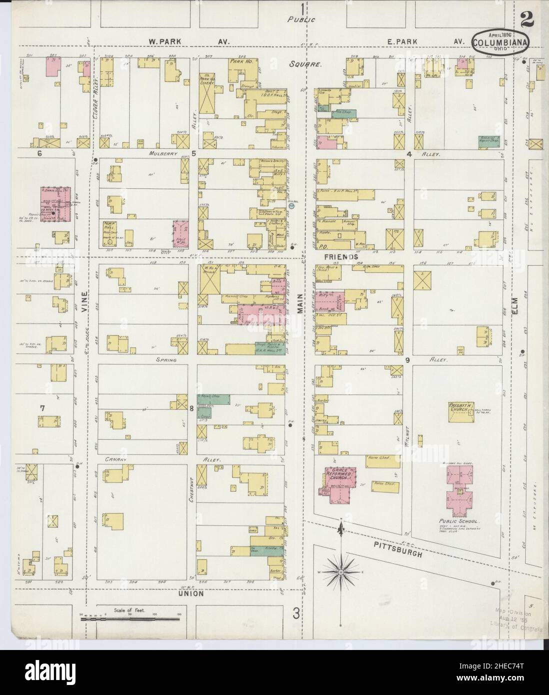 Map of columbiana hi-res stock photography and images - Alamy