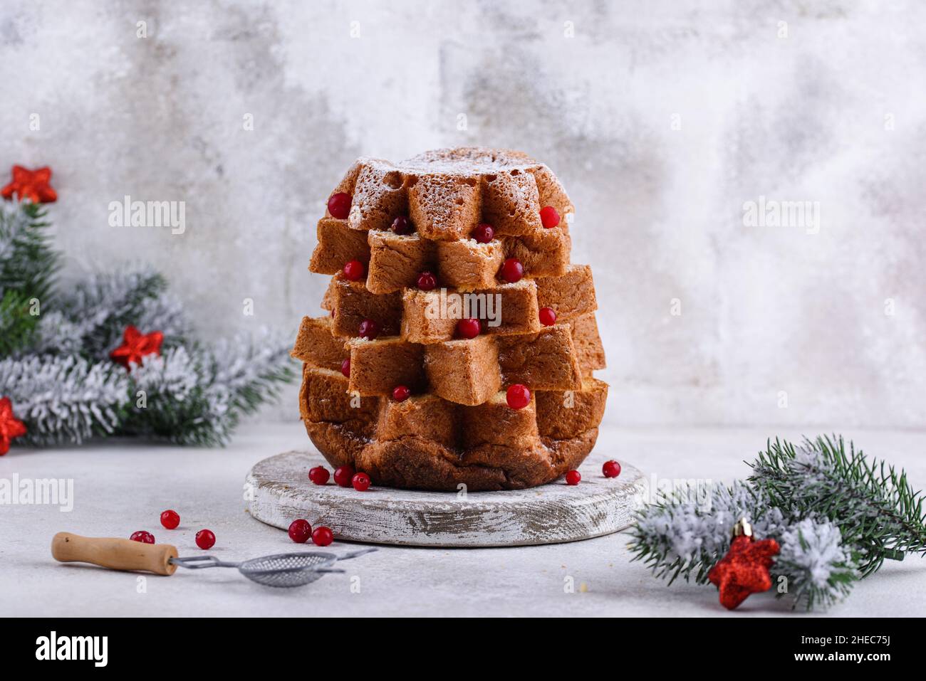 Traditional Christmas Italian cake pandoro Stock Photo - Alamy