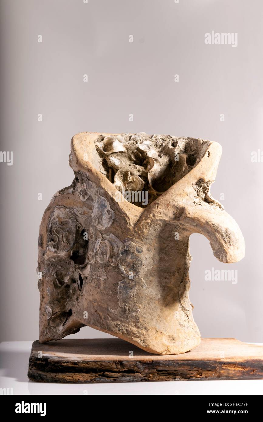 Part of antique ceramic vase, historic clay pottery Stock Photo - Alamy