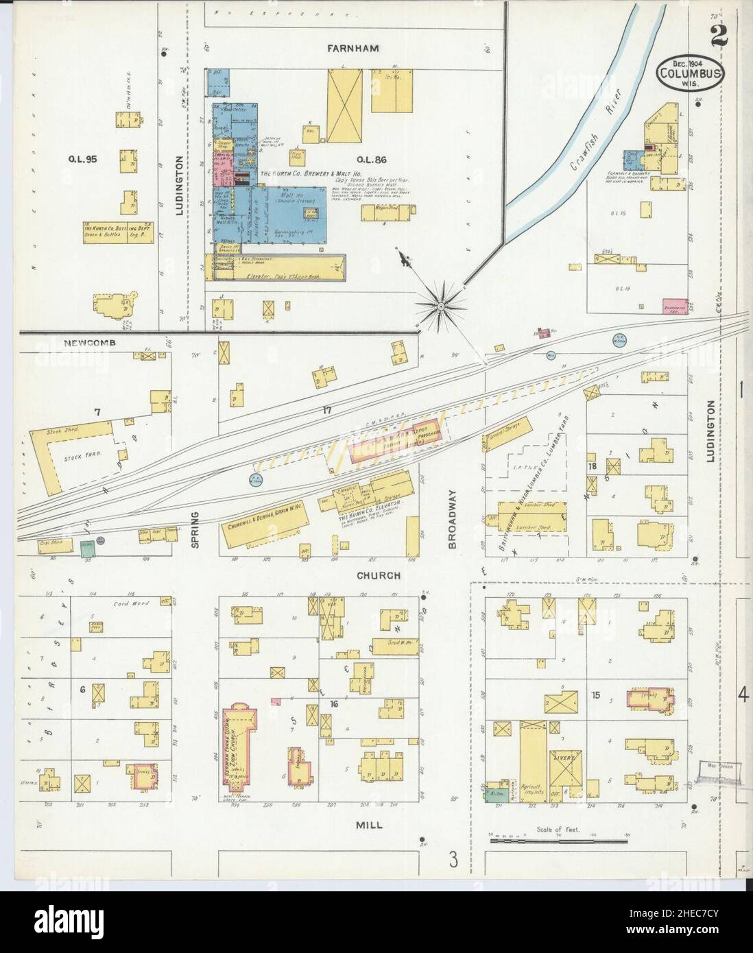 Map of columbus wisconsin hi-res stock photography and images - Alamy