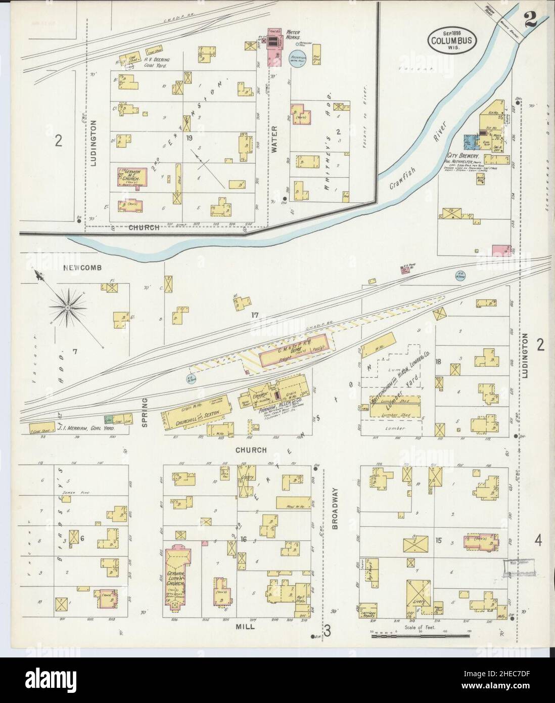 Map of columbus wisconsin hi-res stock photography and images - Alamy