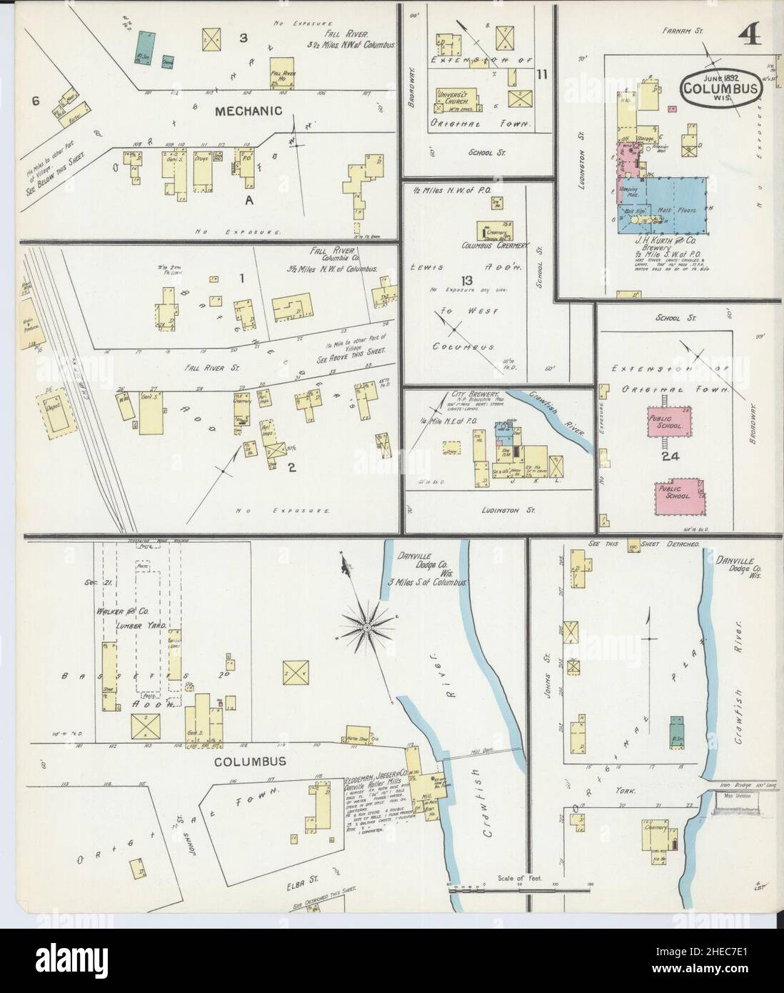 Map of columbus wisconsin hi-res stock photography and images - Alamy