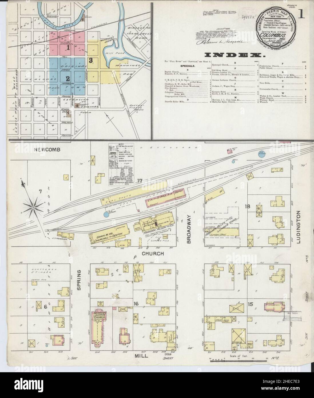 Map of columbus wisconsin hi-res stock photography and images - Alamy