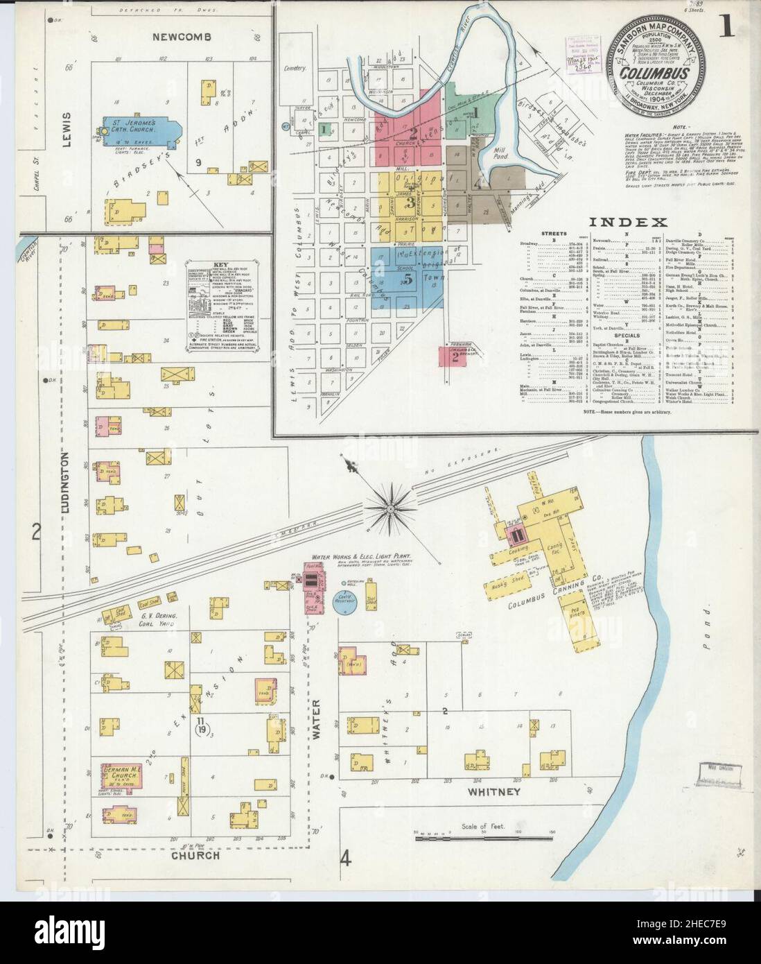 Map of columbus wisconsin hi-res stock photography and images - Alamy