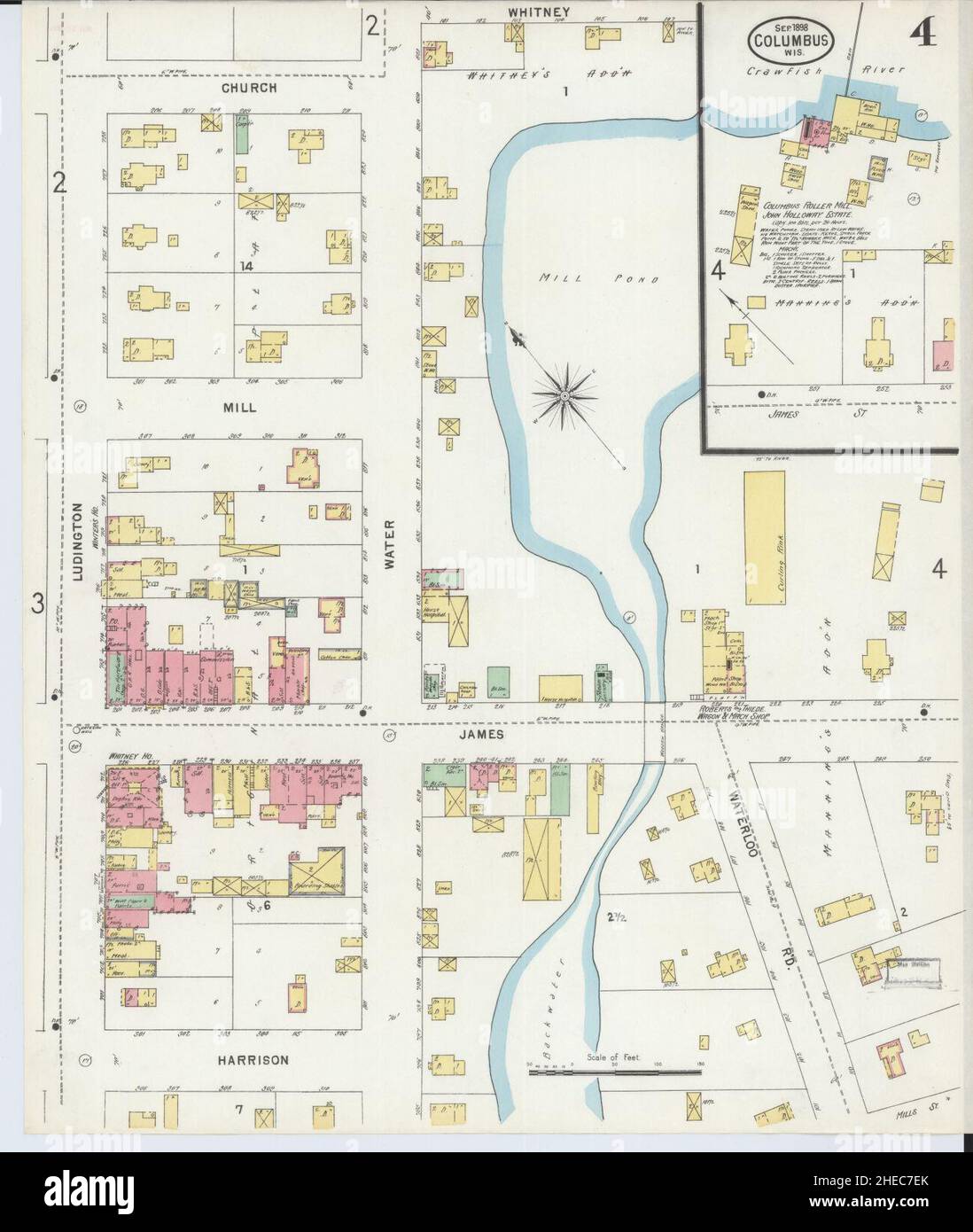 Columbus wisconsin map hi-res stock photography and images - Alamy