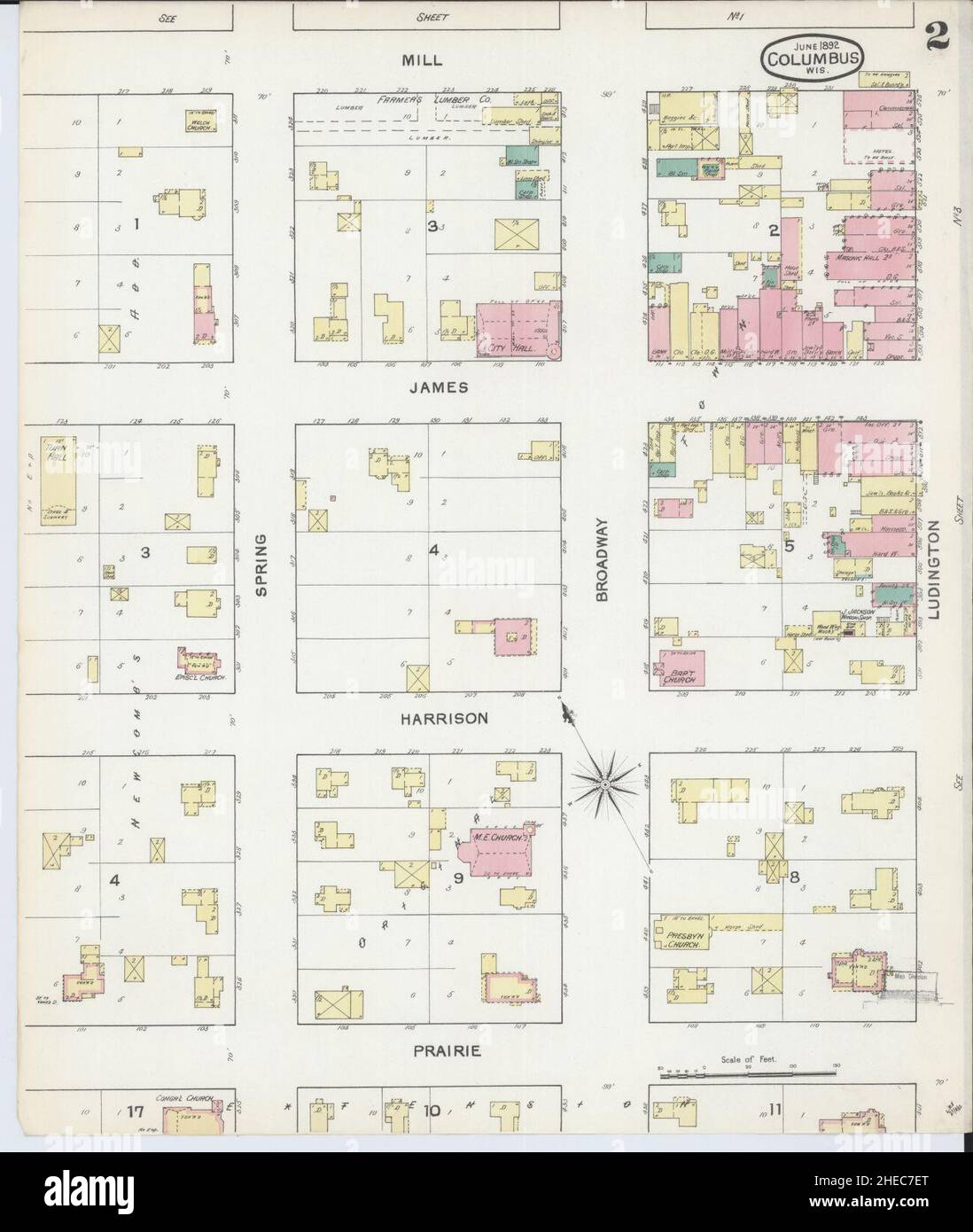 Map of columbus wisconsin hi-res stock photography and images - Alamy