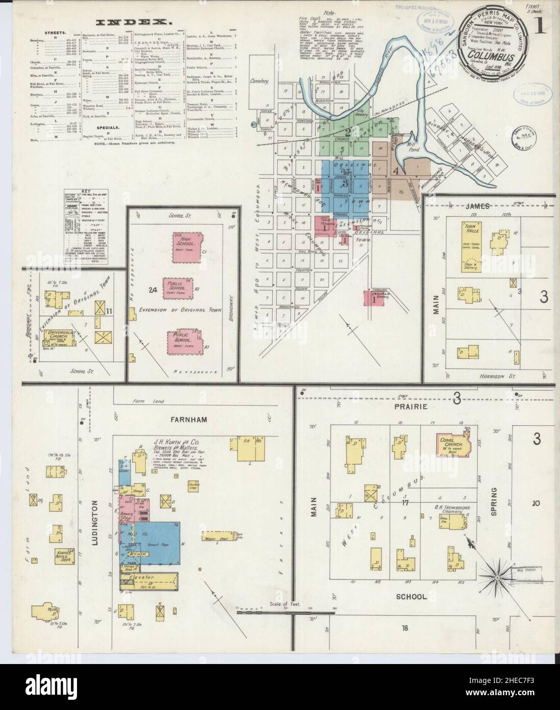 Map of columbus wisconsin hi-res stock photography and images - Alamy