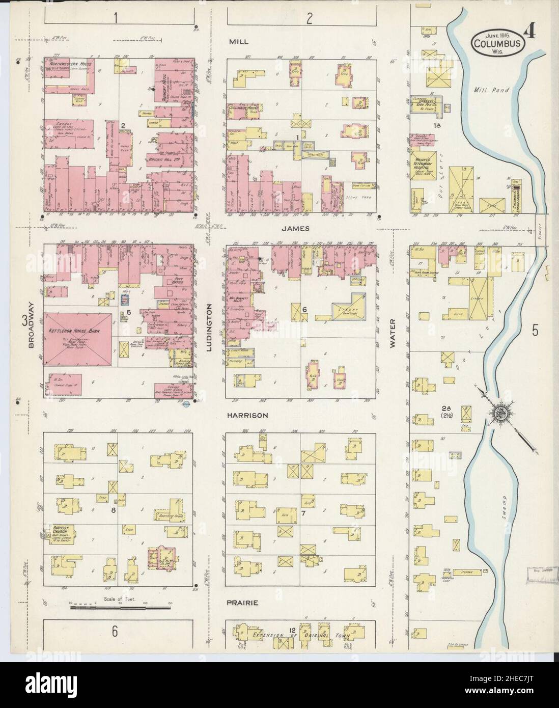 Map of columbus wisconsin hi-res stock photography and images - Alamy