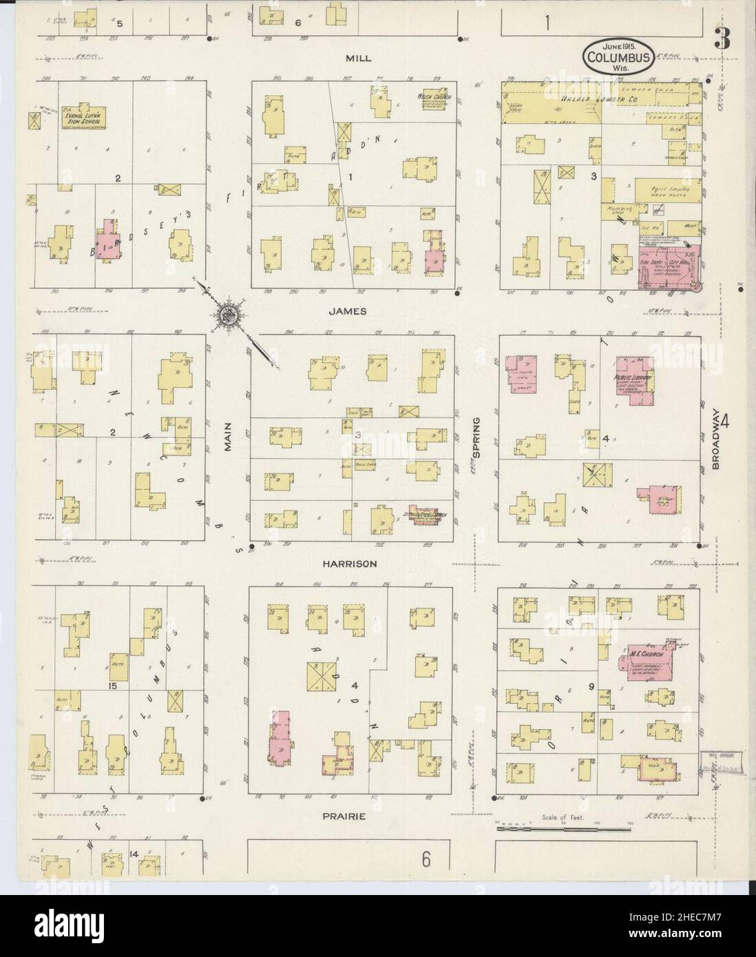 Map of columbus wisconsin hi-res stock photography and images - Alamy