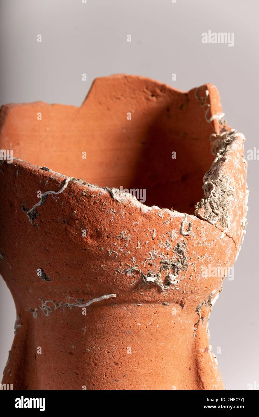 Part of antique ceramic vase, historic clay pottery Stock Photo - Alamy
