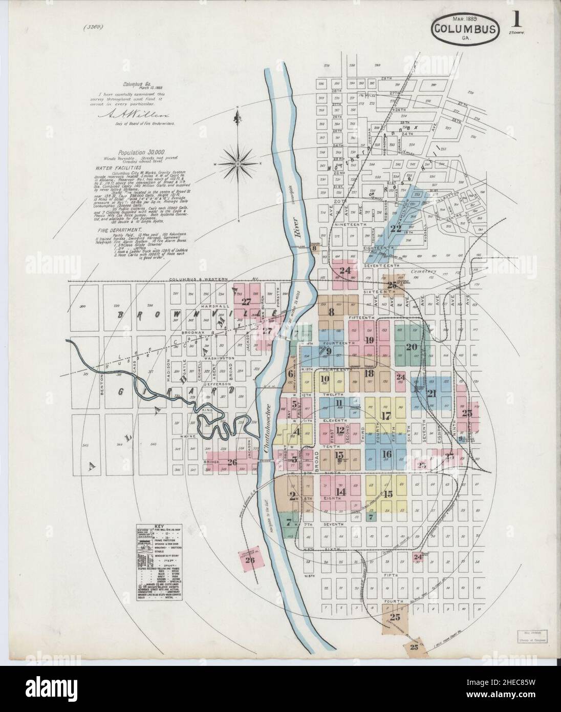 Muscogee county map hi-res stock photography and images - Alamy