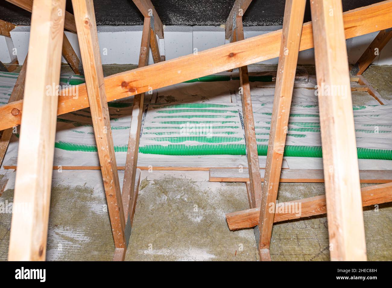 Pipe insulation with expanded perlite in domestic ventilation with ...