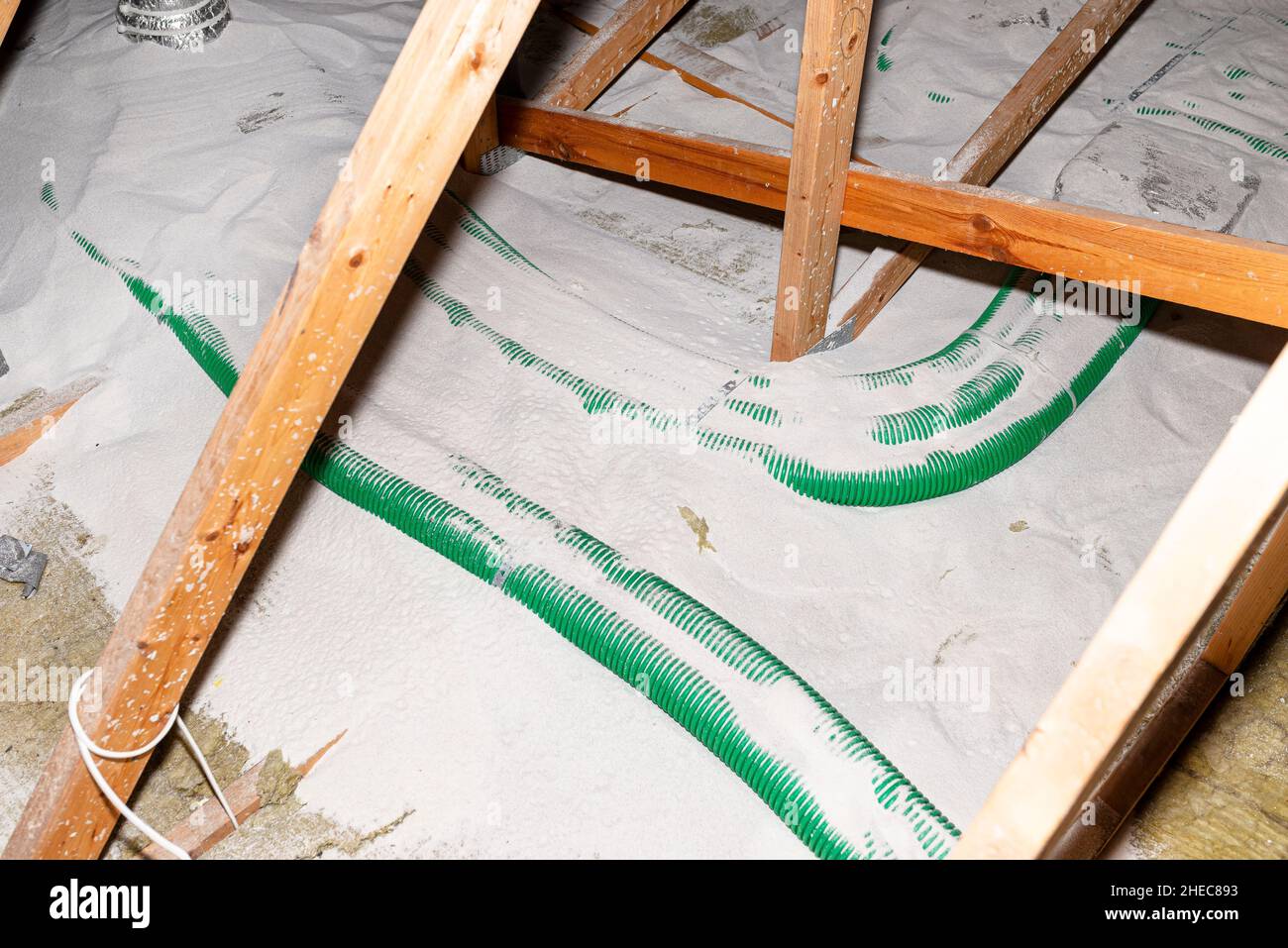 Pipe insulation with expanded perlite in domestic ventilation with ...