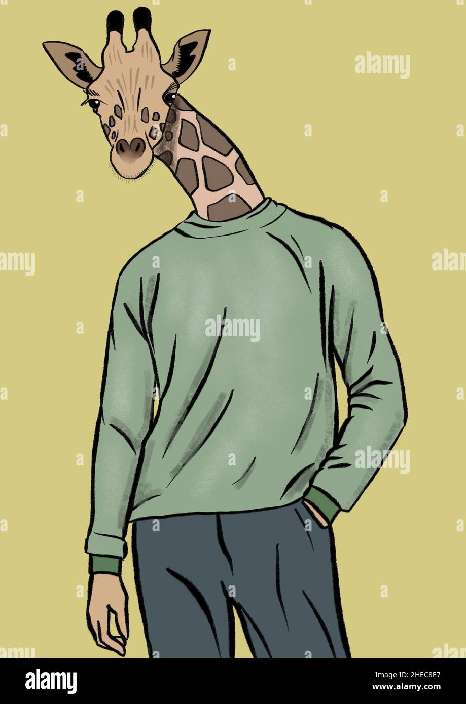 Baby giraffe man hi-res stock photography and images - Alamy