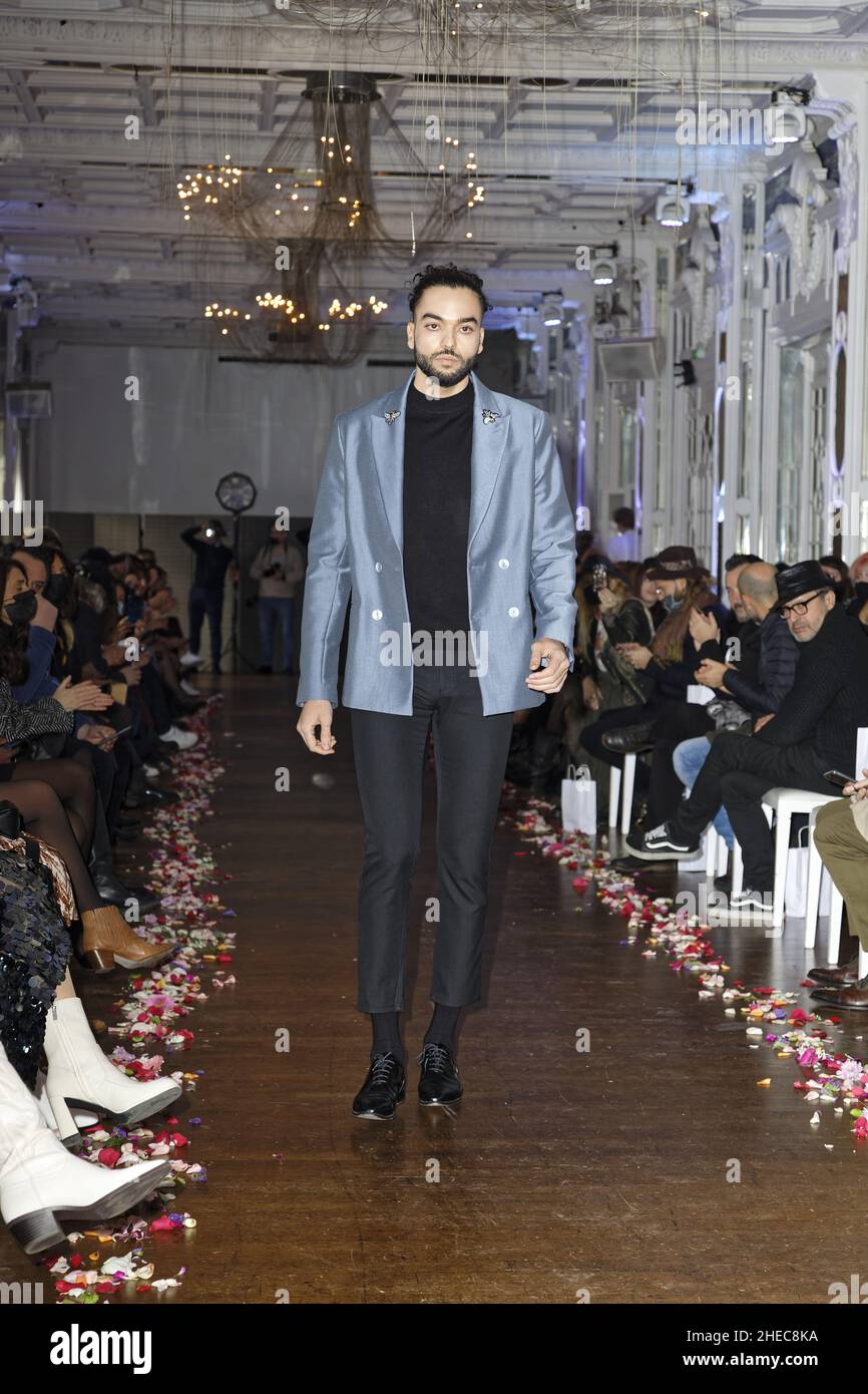 Paris, France. 9th Jan, 2022. A model walks the runway during André Rodrigues Fashion Show at ...