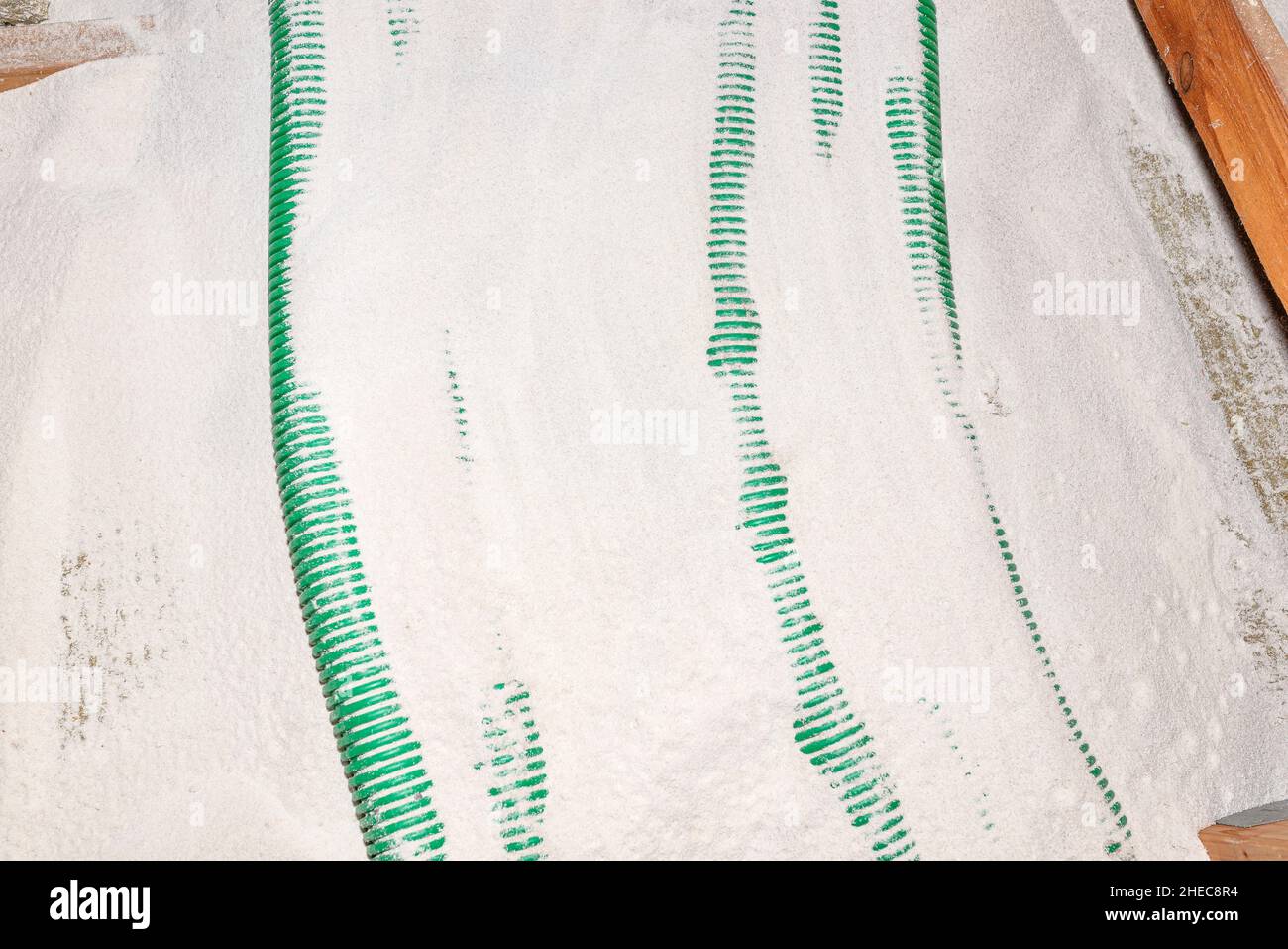 Pipe insulation with expanded perlite in domestic ventilation with ...