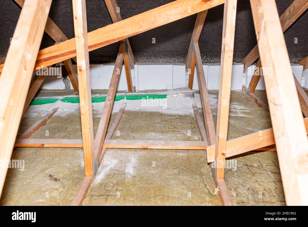 Pipe insulation with expanded perlite in domestic ventilation with ...