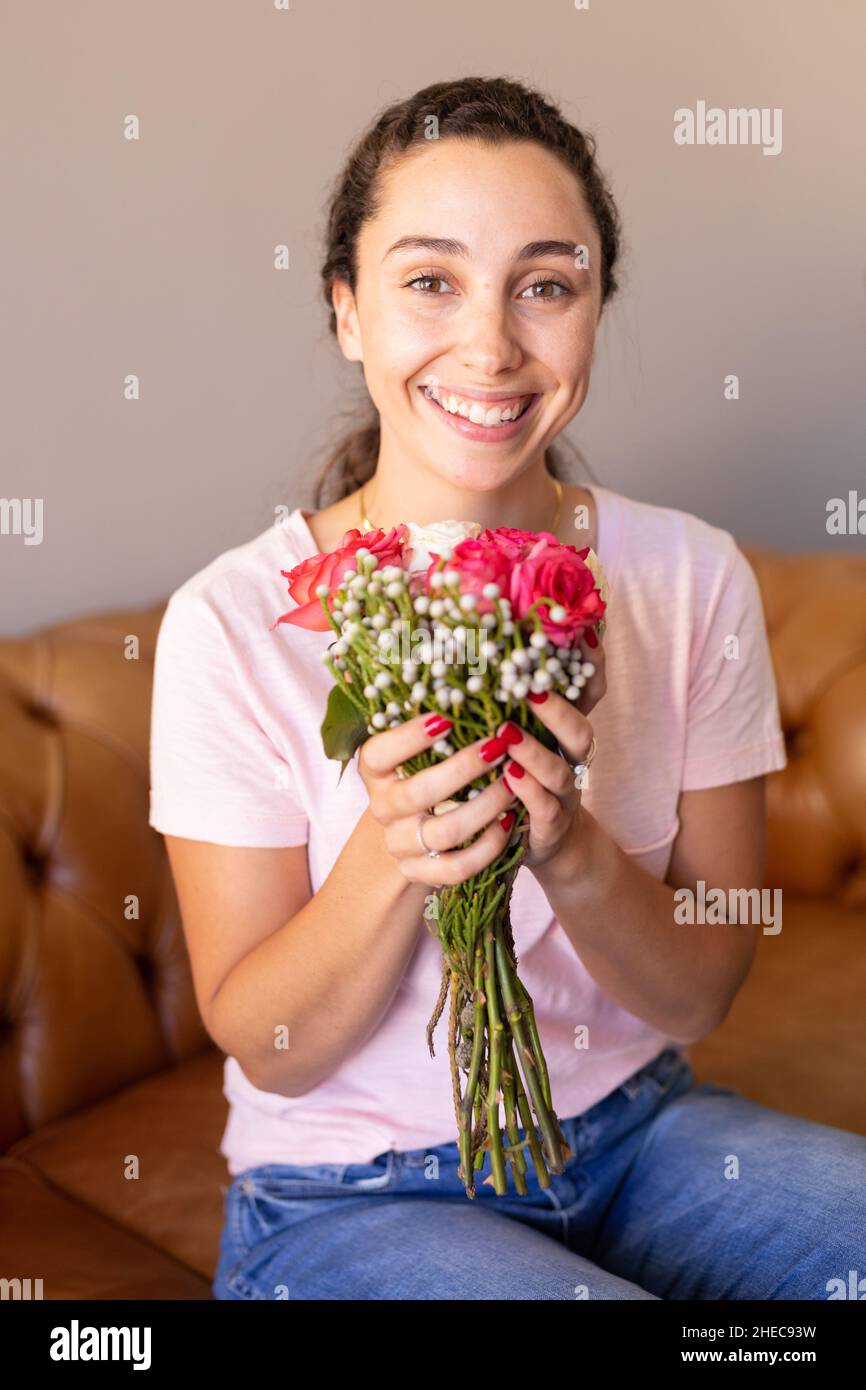 Woman bouquet at home hi-res stock photography and images - Alamy
