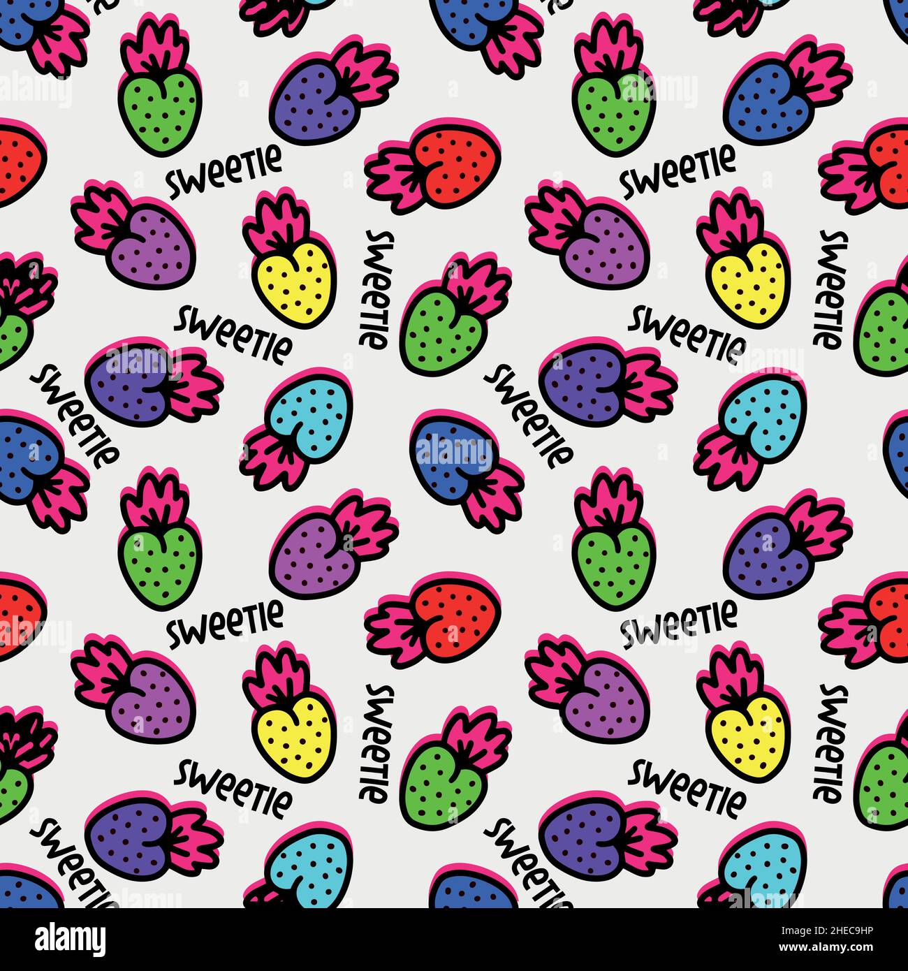 Neon berries Stock Vector Images - Alamy