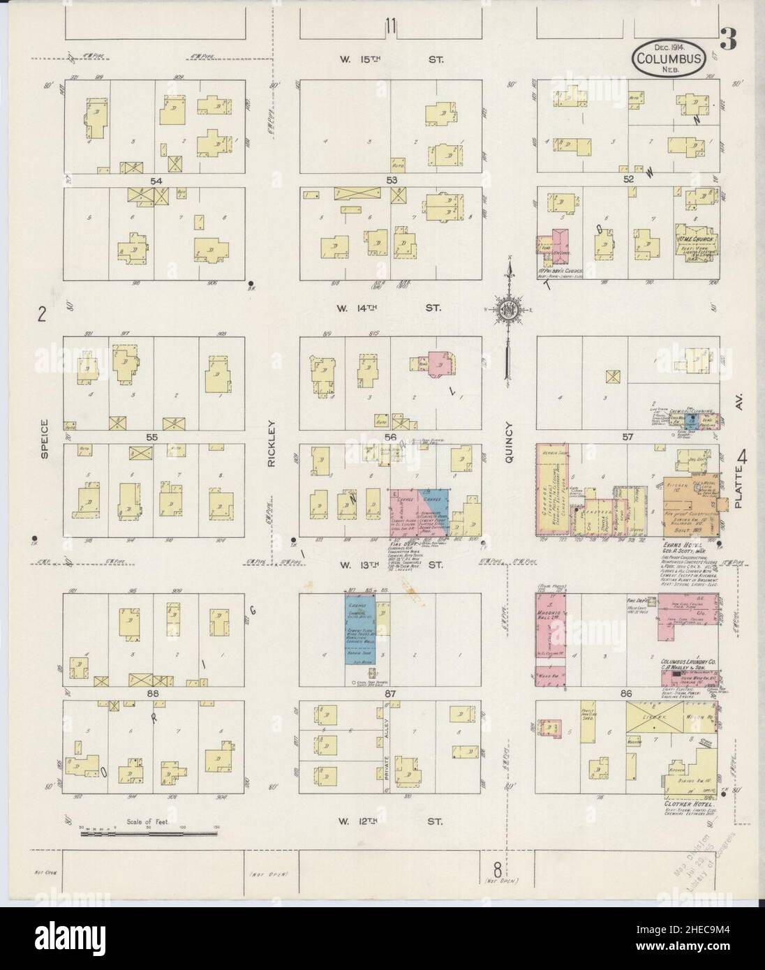 Map of columbus nebraska hi-res stock photography and images - Alamy