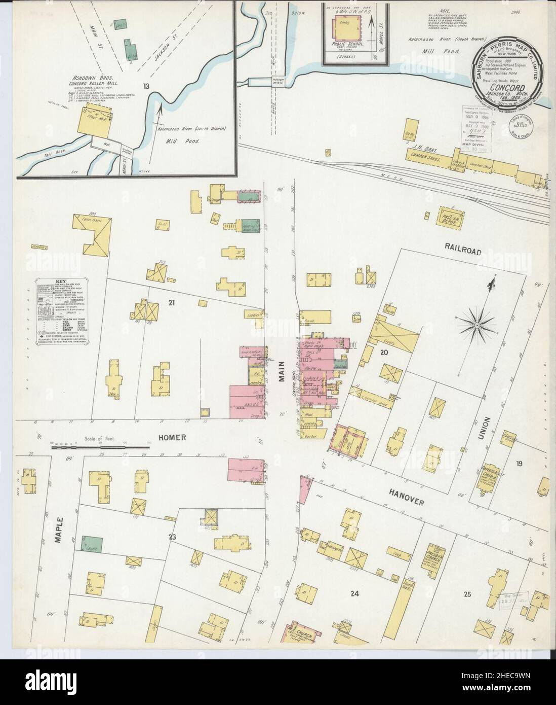 Vintage map of concord hi-res stock photography and images - Alamy