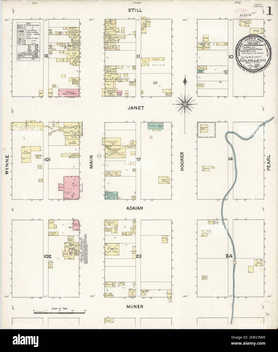 Map of colville hi-res stock photography and images - Alamy