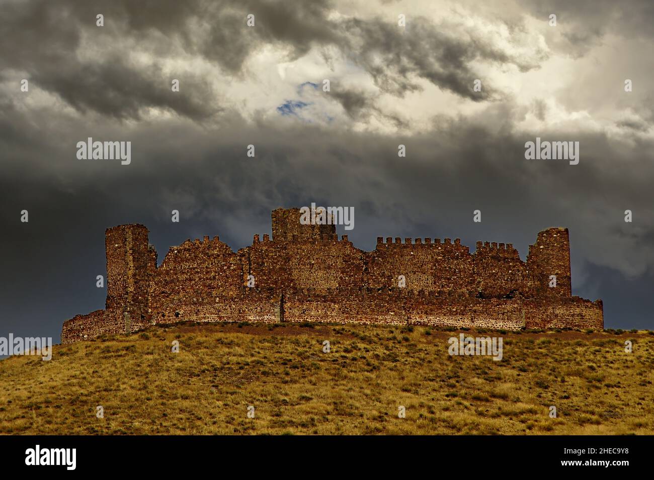 Muslim castle of Almonacid in Toledo Stock Photo - Alamy