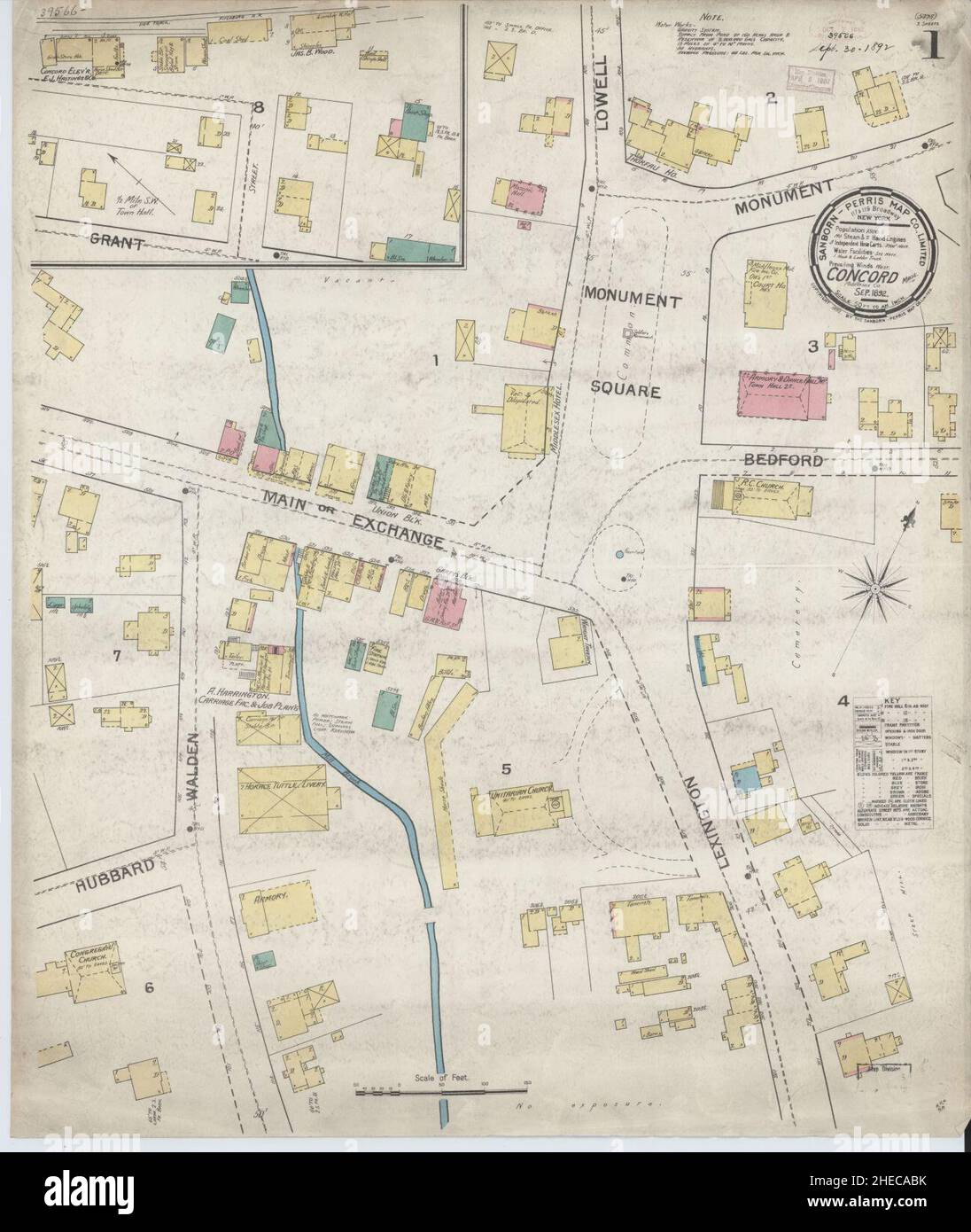 Concord massachusetts map hi-res stock photography and images - Alamy