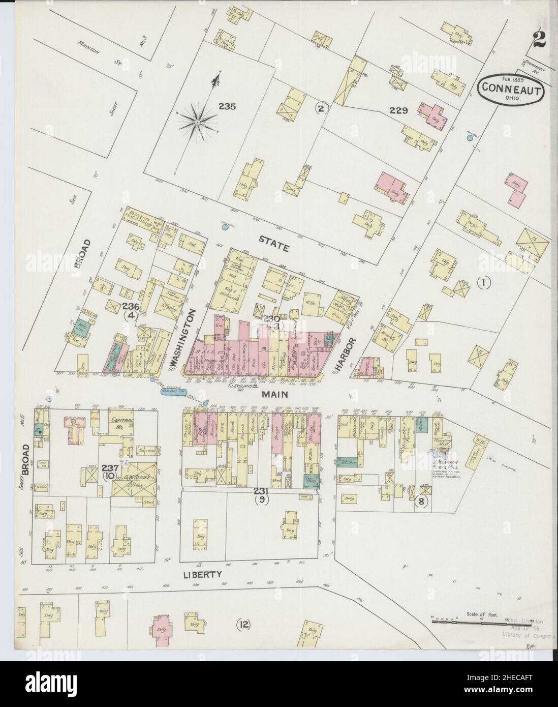 Map of conneaut ohio hi-res stock photography and images - Alamy