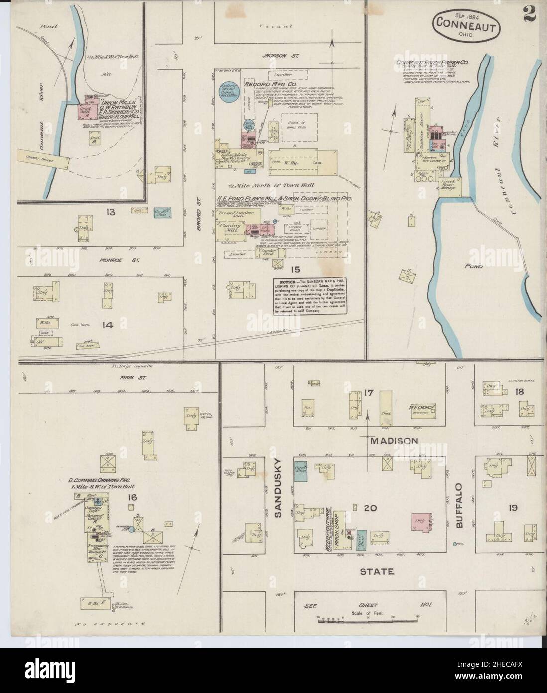 Conneaut ohio map hi-res stock photography and images - Alamy