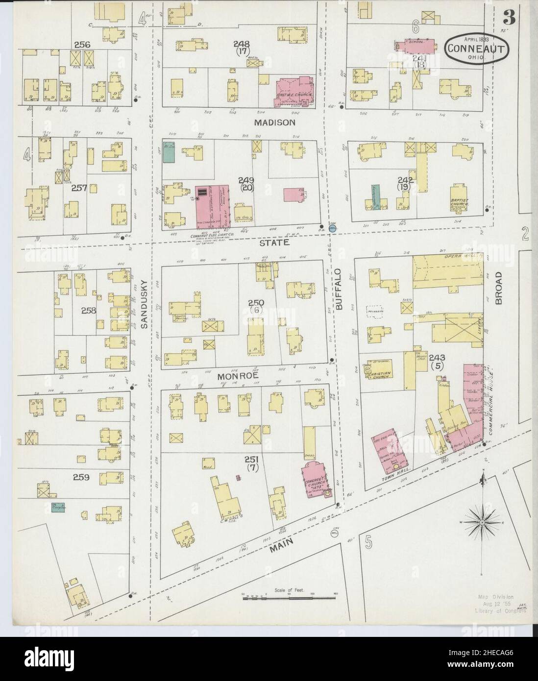 Map of conneaut ohio hi-res stock photography and images - Alamy