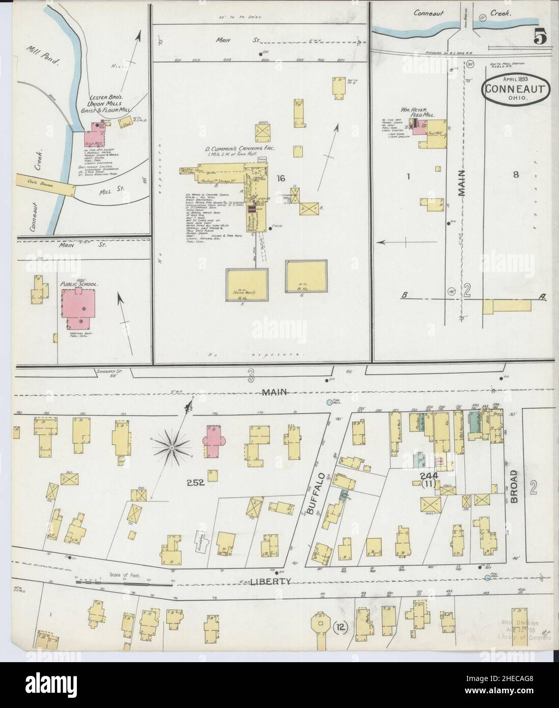 Map of conneaut ohio hi-res stock photography and images - Alamy