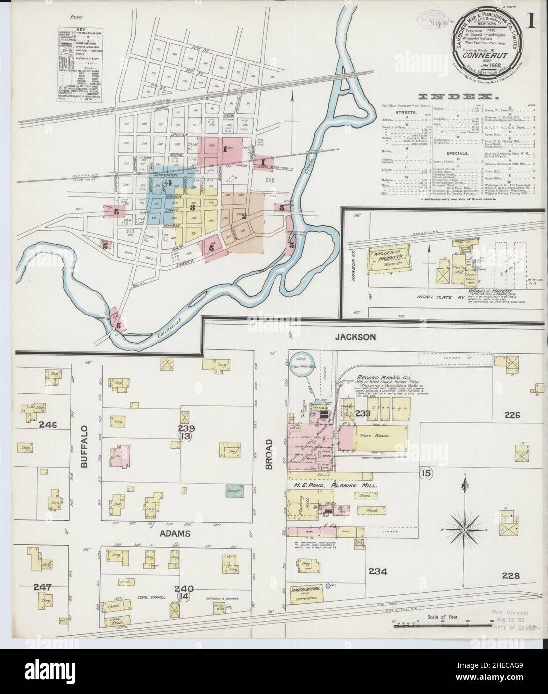 Map of conneaut ohio hi-res stock photography and images - Alamy