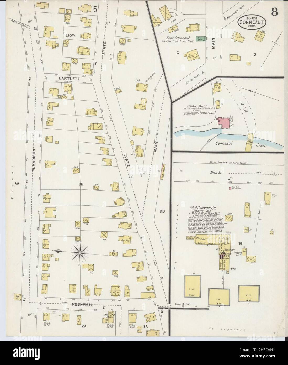 Map of conneaut ohio hi-res stock photography and images - Alamy