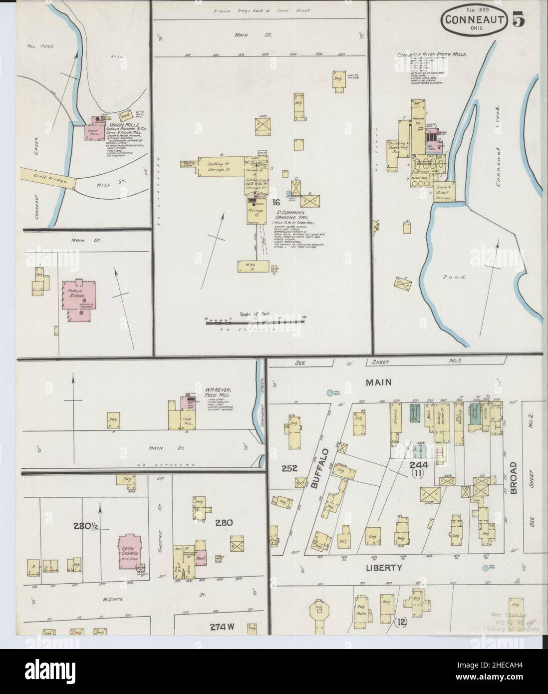 Map of conneaut ohio hi-res stock photography and images - Alamy
