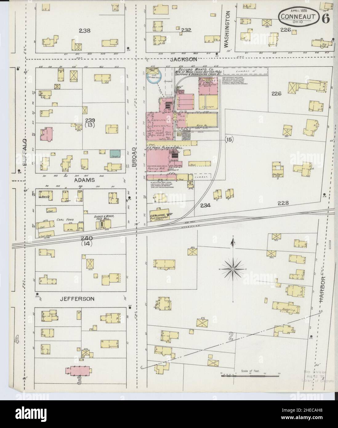 Map of conneaut ohio hi-res stock photography and images - Alamy