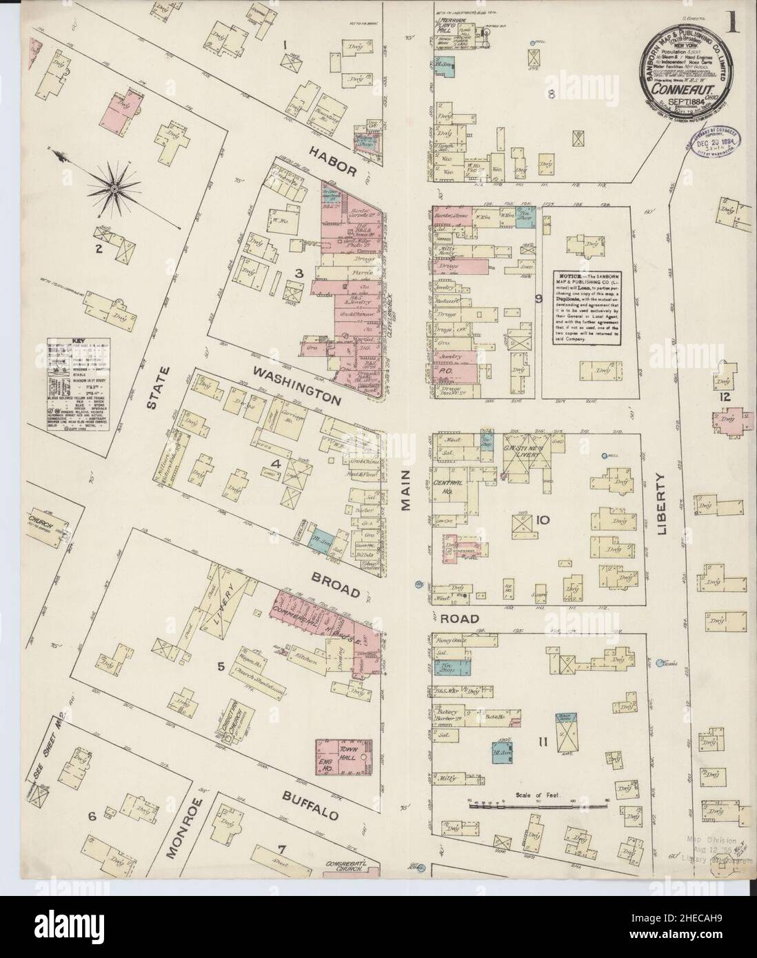 Map of conneaut ohio hi-res stock photography and images - Alamy