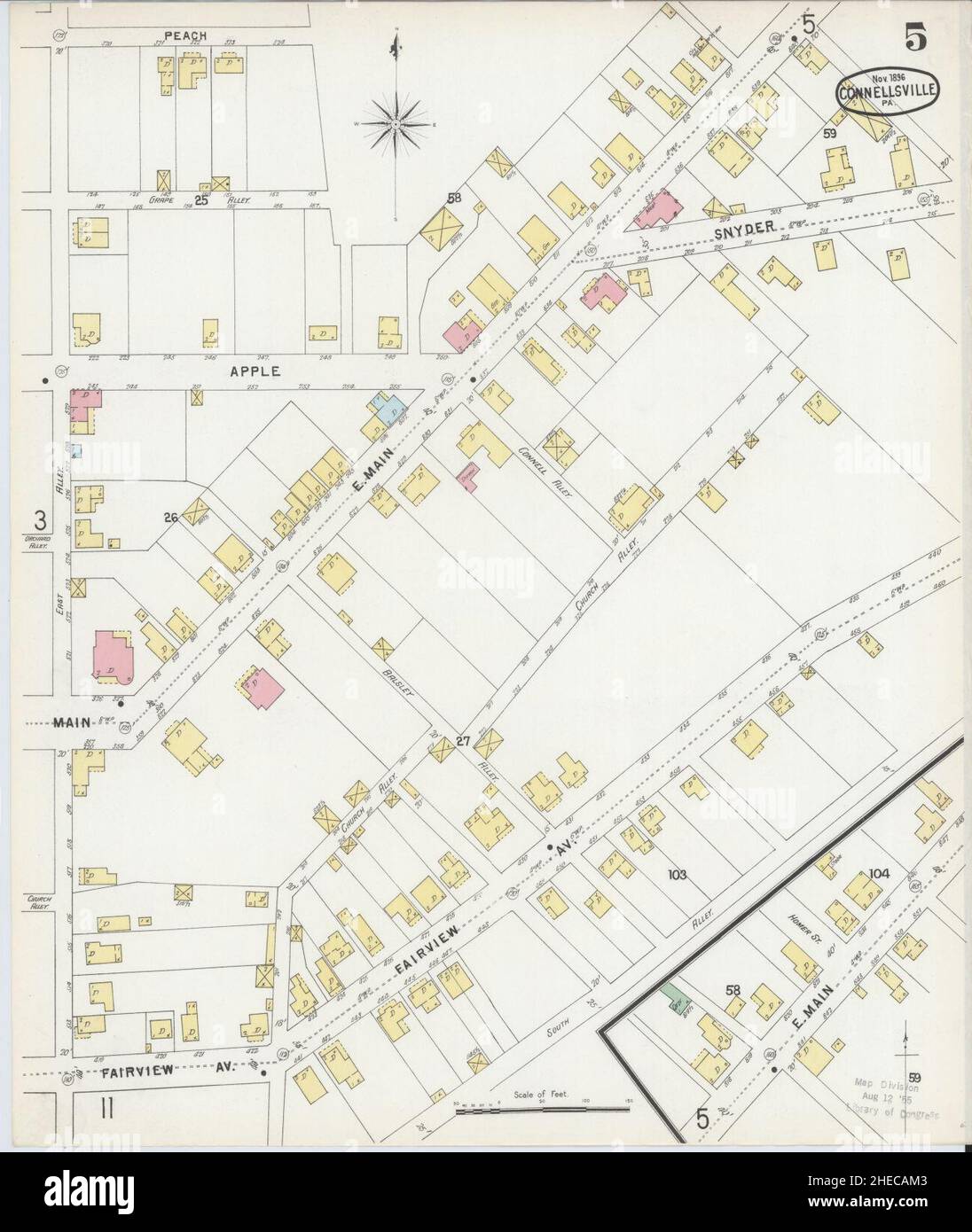 Map of connellsville hi-res stock photography and images - Alamy