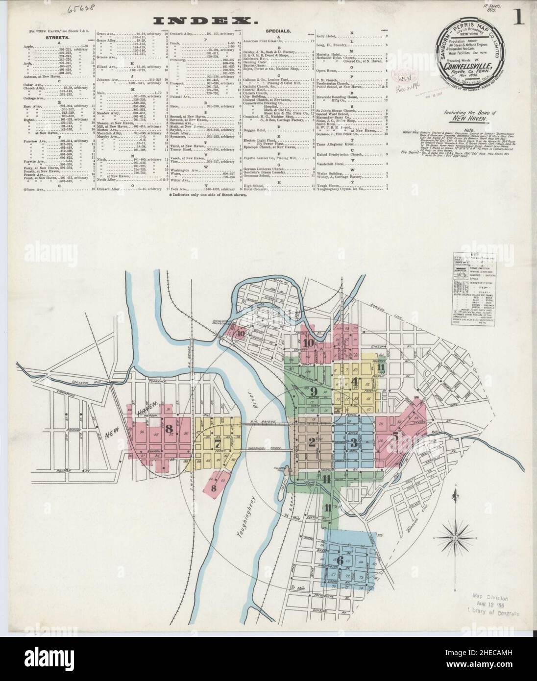 Map of connellsville hi-res stock photography and images - Alamy