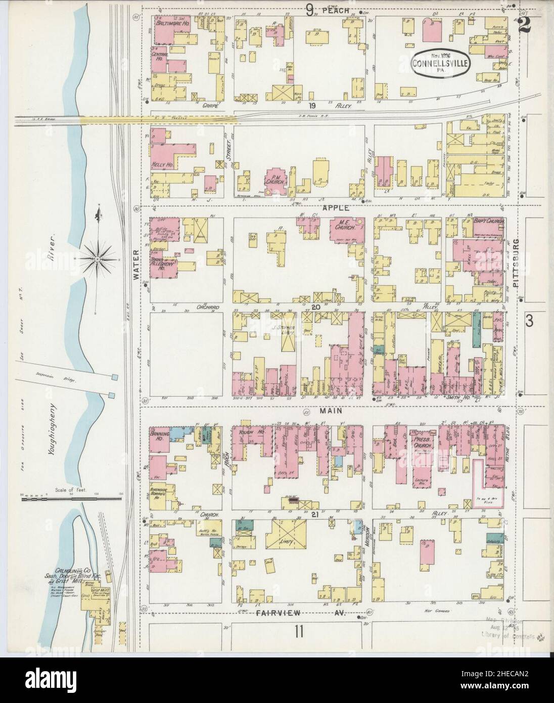 Map of connellsville hi-res stock photography and images - Alamy