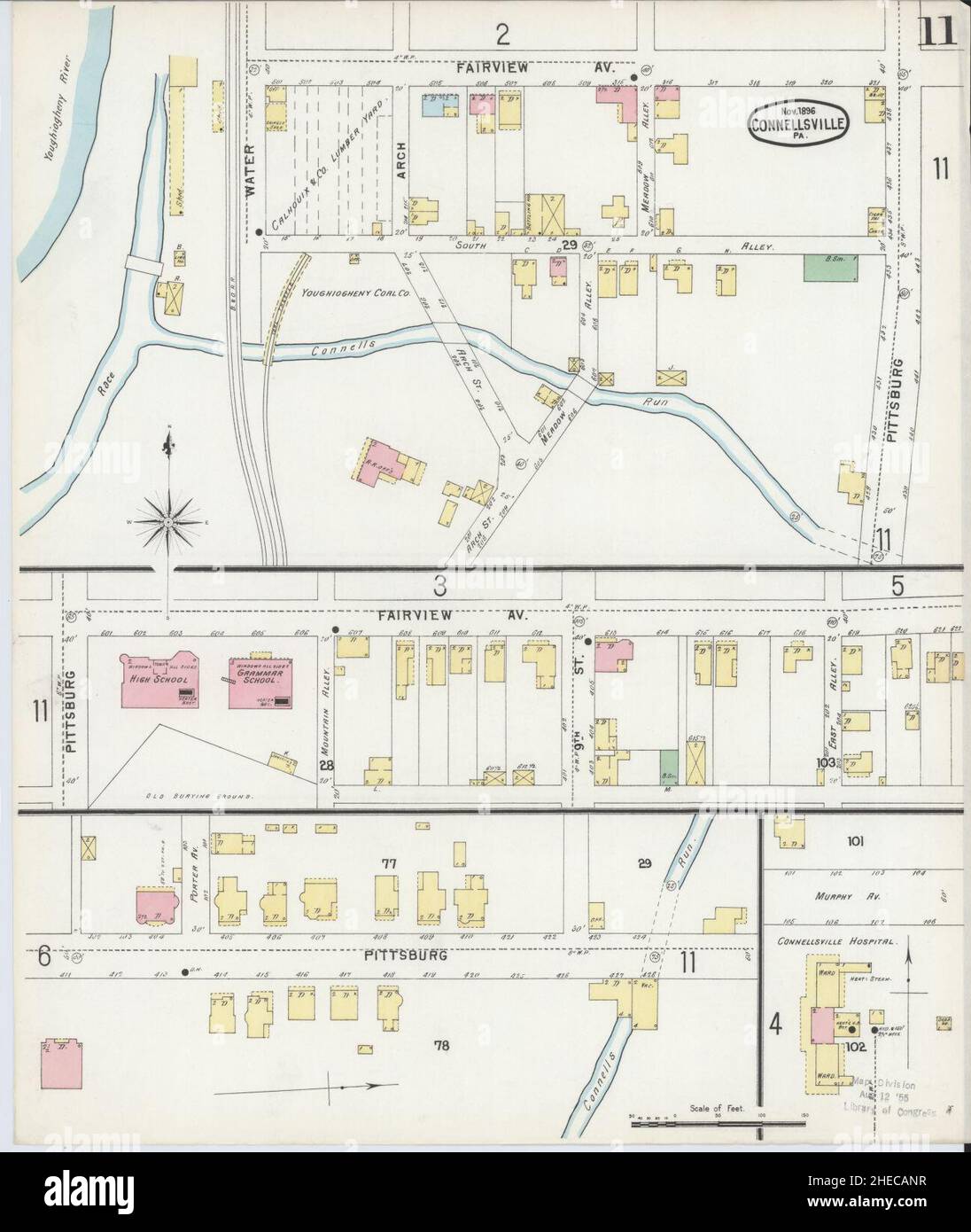 Map of connellsville hi-res stock photography and images - Alamy