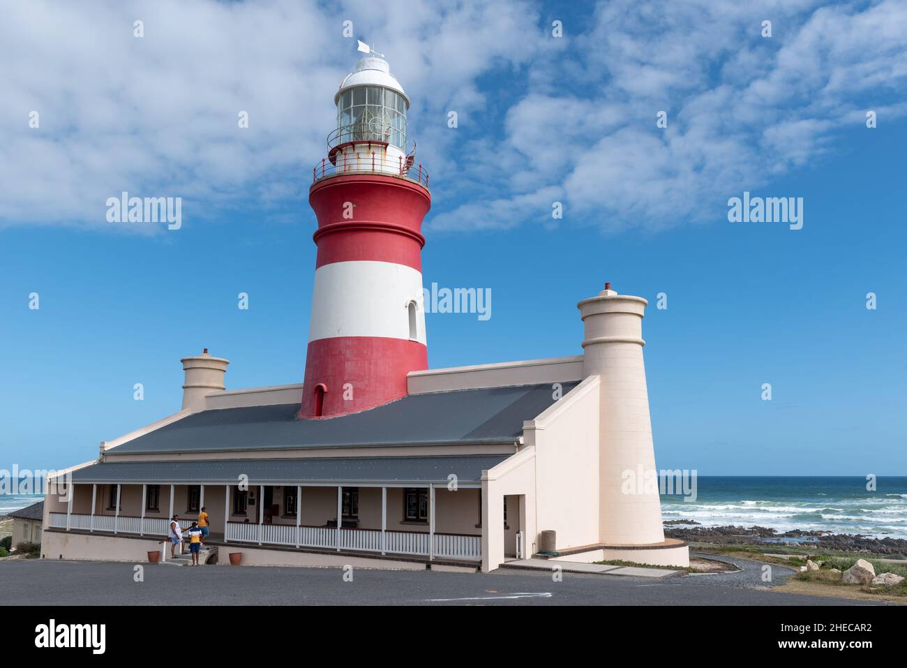 Cape Agulhas Lighthouse at the southernmost tip of Africa, Cape Agulhas ...